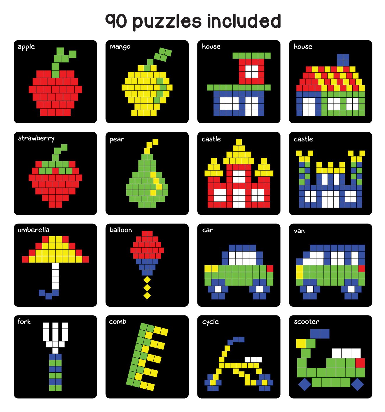 Play Panda Magnetic Puzzles Squares